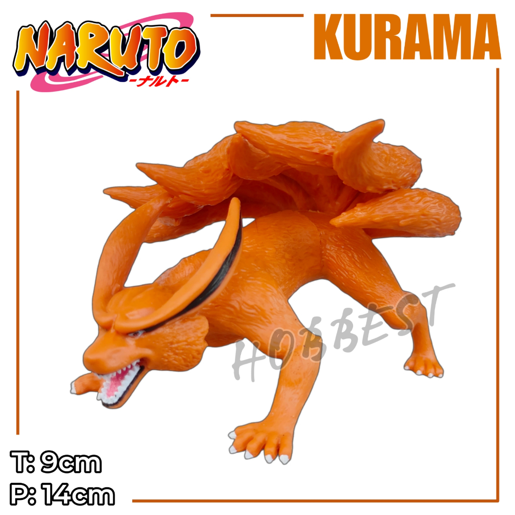 Naruto Action Figure: KURAMA - Miniature Figure Display Toy Cake Topper ...