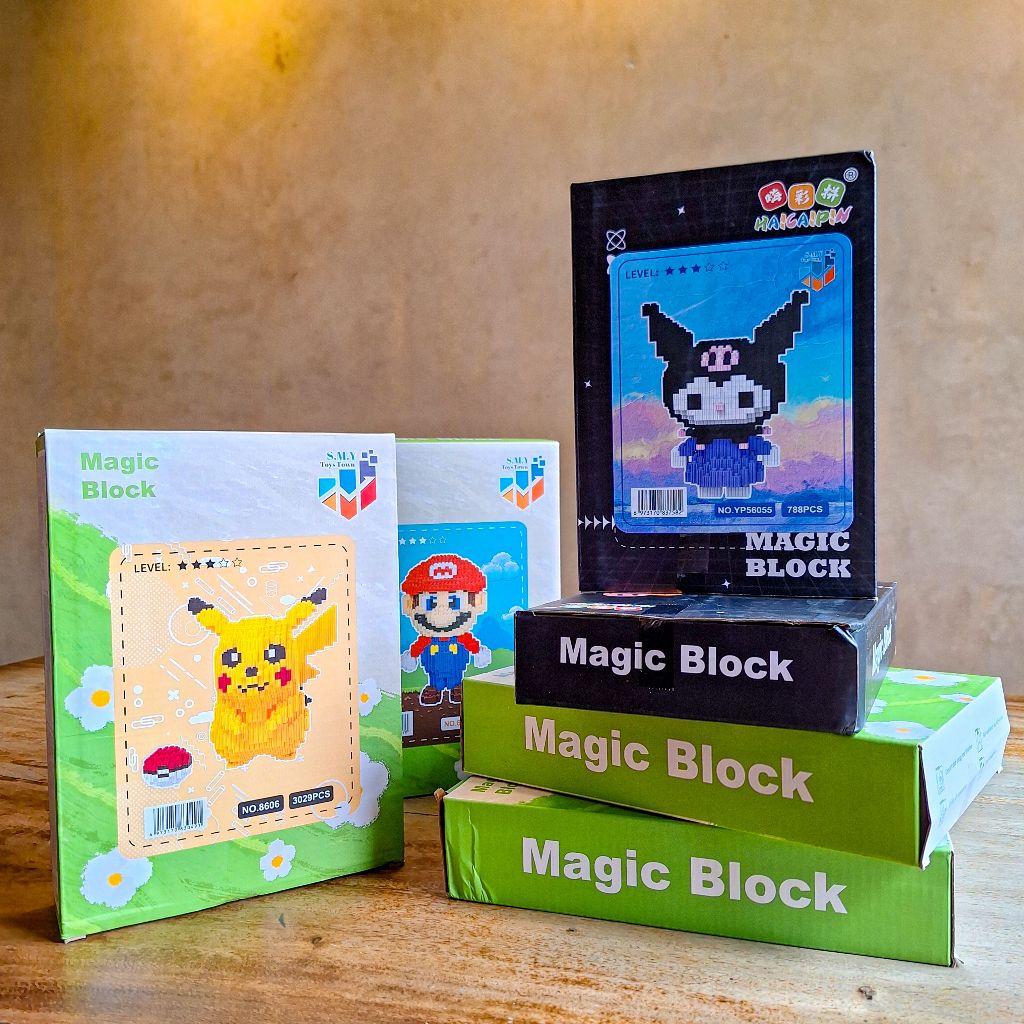 Nano Blocks Pokemon Super Mario Kuromi 3D Cartoon Model, Magic Block ...