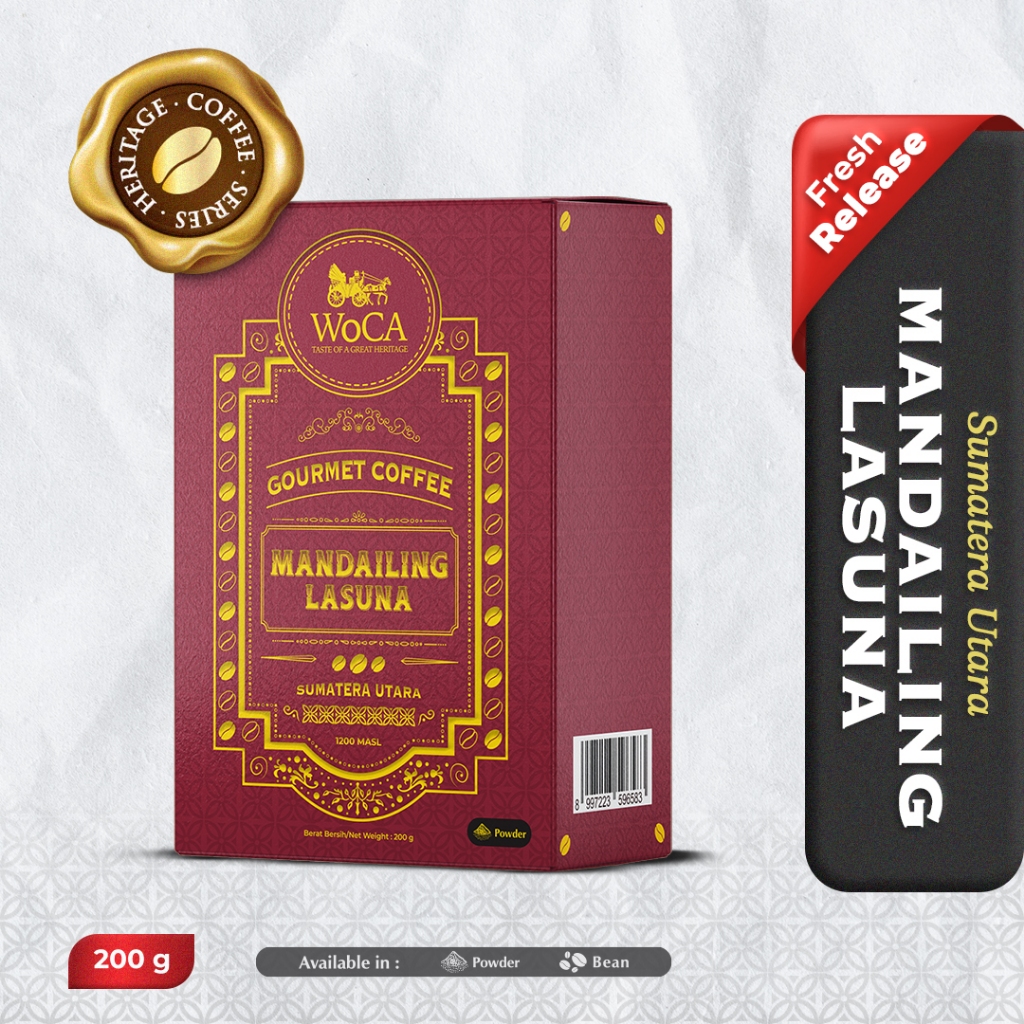 WoCA Heritage Coffee Mandailing Lasuna 200g | Shopee Philippines
