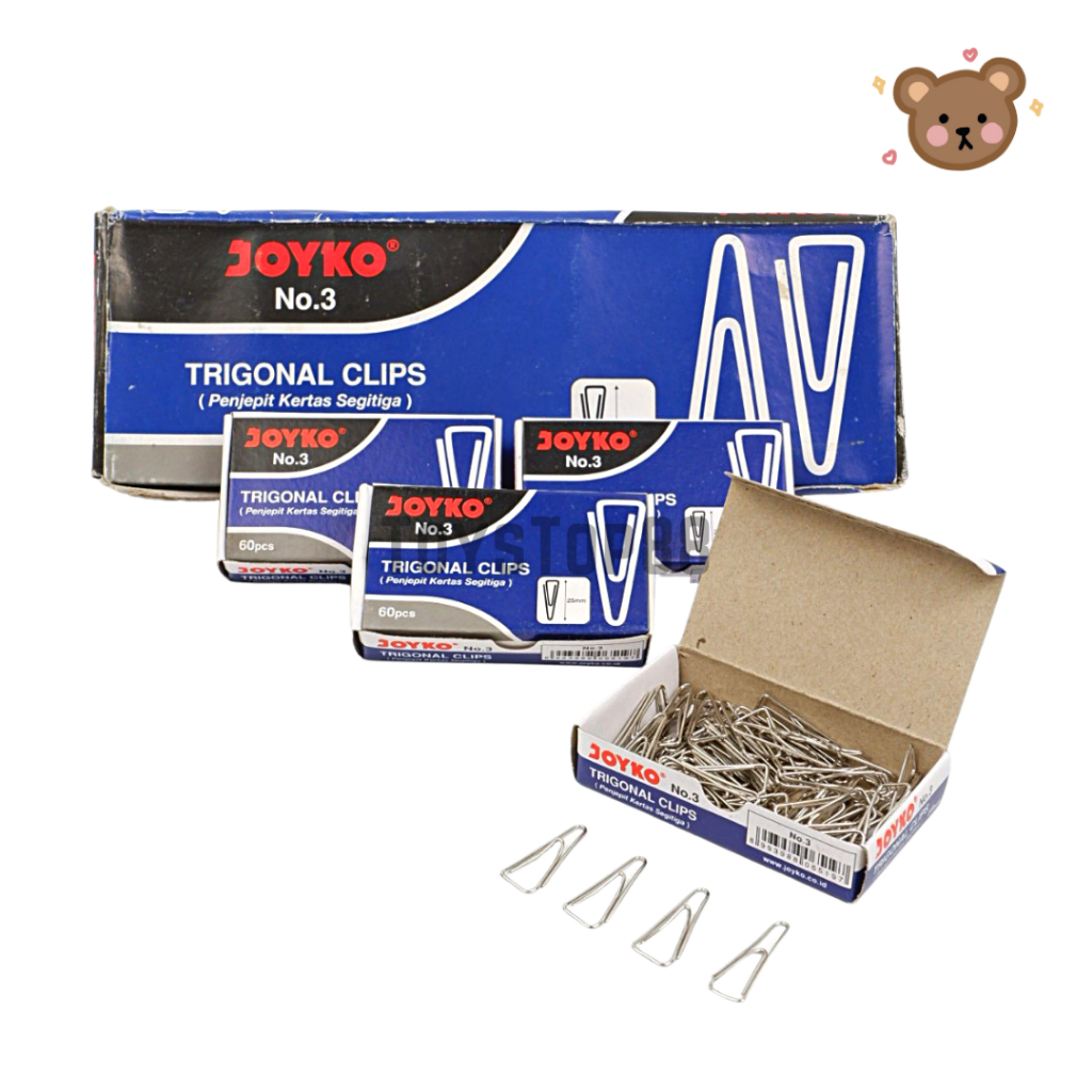 Trigonal Paper Clip No.3 (Unit) - Triangle Paper Clip [PER BOX, 60pcs ...