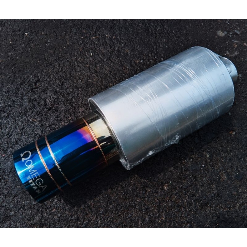 Omega Titanium Blue Car Exhaust stainless Tip Dry bas Sound | Shopee ...