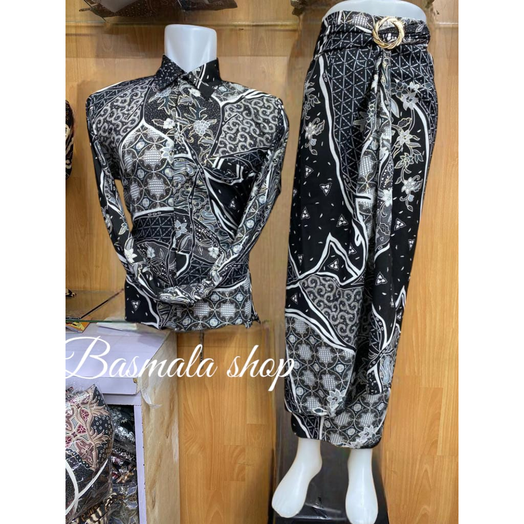 KEMEJA Couple lilit batik/set batik premium/batik Shirt/rok lilit batik ...