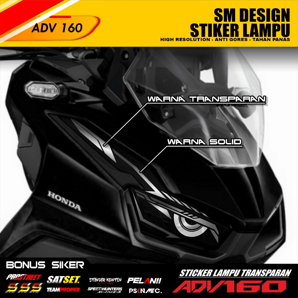MATA Adv 160 NEW Motorcycle Eyebrow Variation Light Sticker - Adv ...