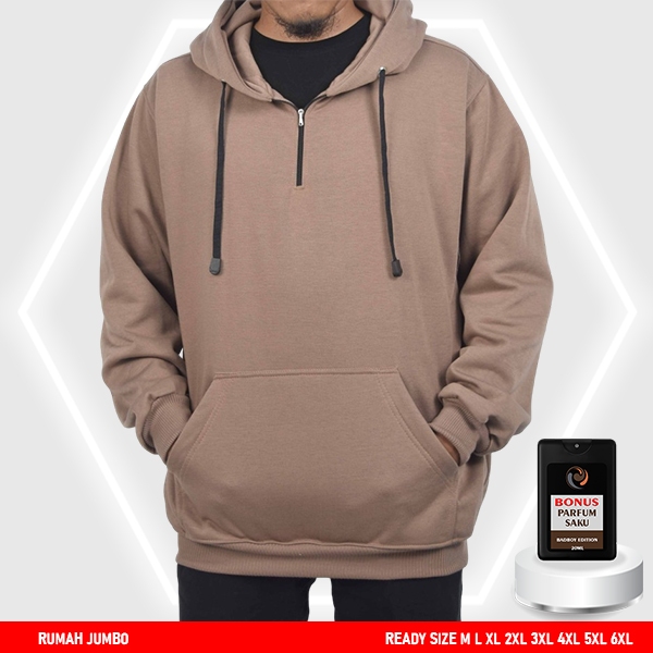 Half Zip Plain Hoodie Sweater Size M to 6XL Oversized Sweater Men's ...