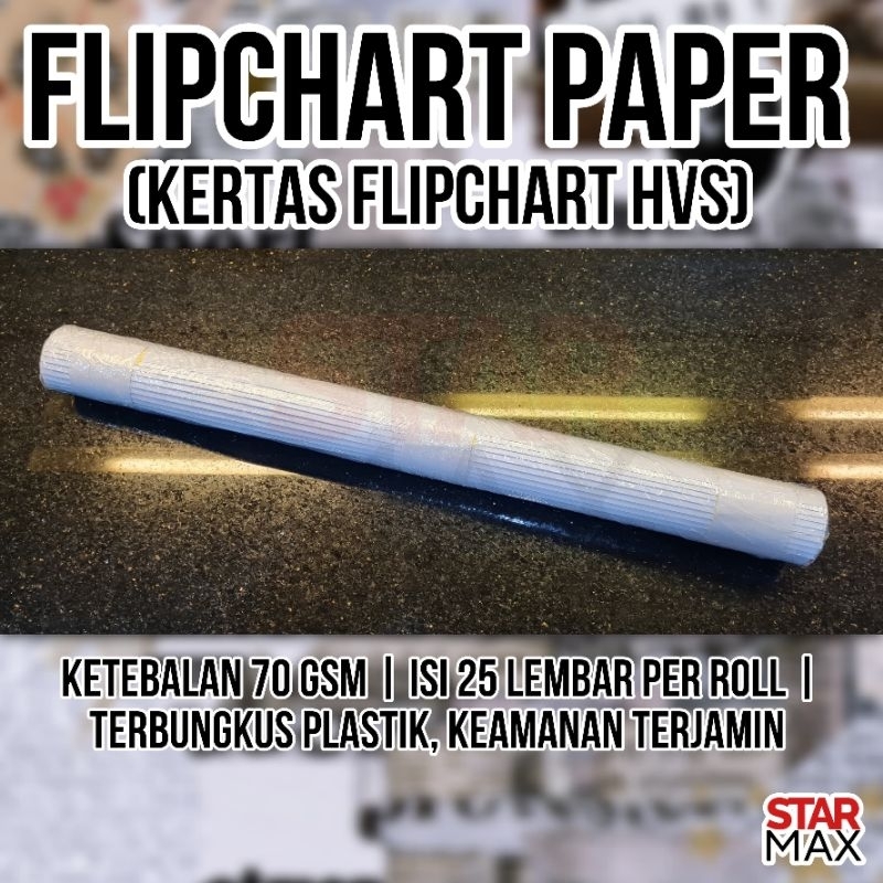 Flipchart Paper (Flip Chart Paper) HVS 70gsm (roll) | Contains 25 ...