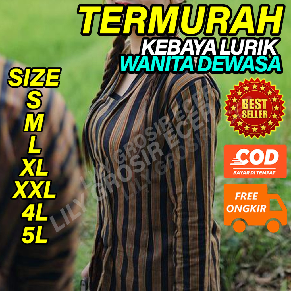 Women's lurik clothes Javanese traditional Kebaya clothes Women's lurik ...