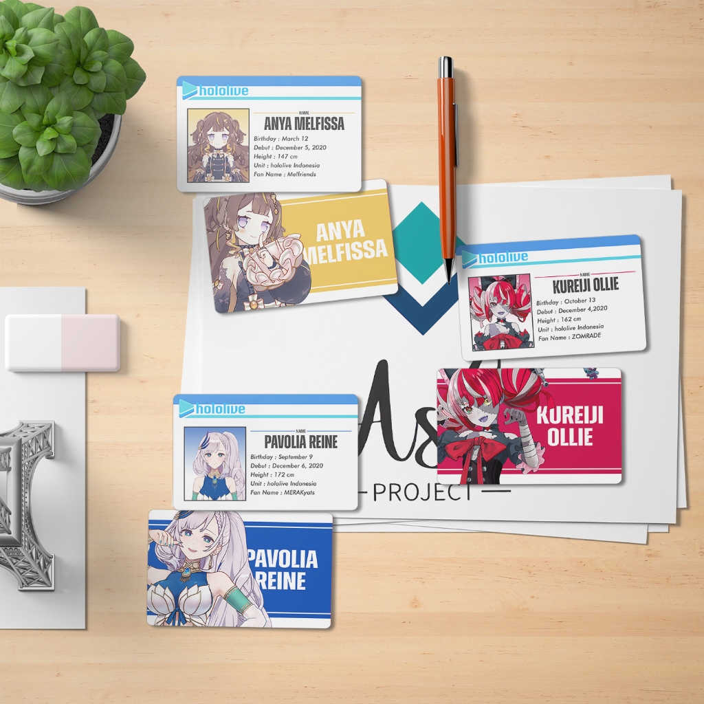 Hololive ID Gen 2nd Photocard - Kureiji Ollie - Anya Melfissa - Pavolia ...