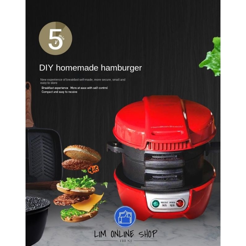 MESIN Practical HAMBURGER Making MACHINE Fast Food BREAKFAST BURGER ...