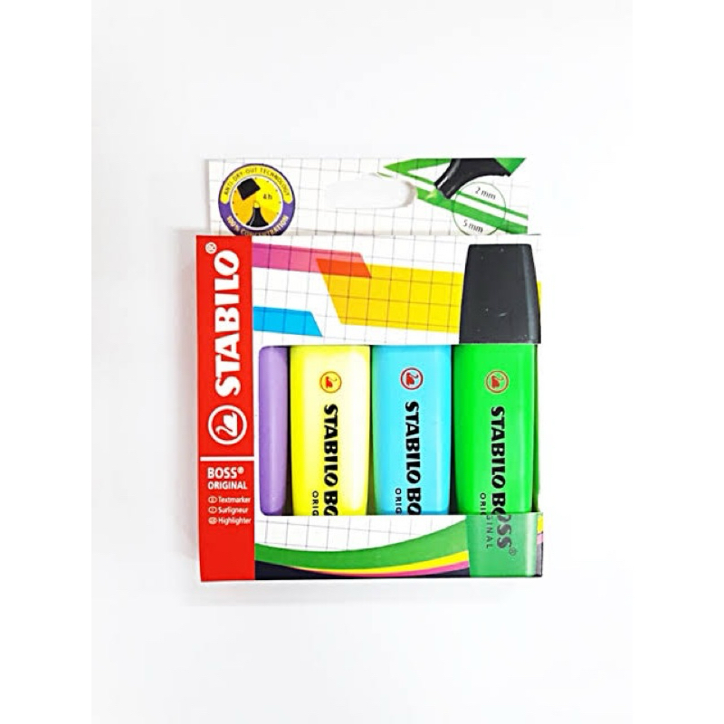 Stabilo Boss Set 4 [Per 1 Set] | Shopee Philippines