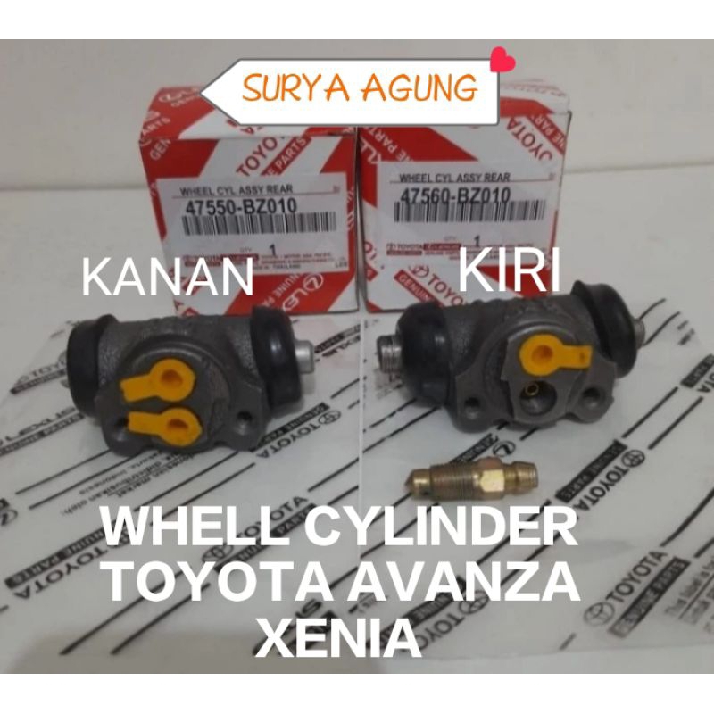 WHEEL CYLINDER / MASTER REAR BRAKE TUB RIGHT and LEFT SET TOYOTA AVANZA ...