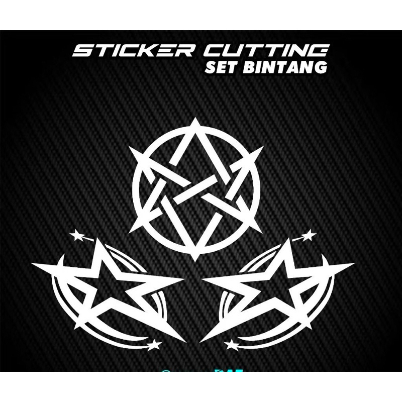 Star logo cutting stickers, 3pcs, latest variations of motorbike ...