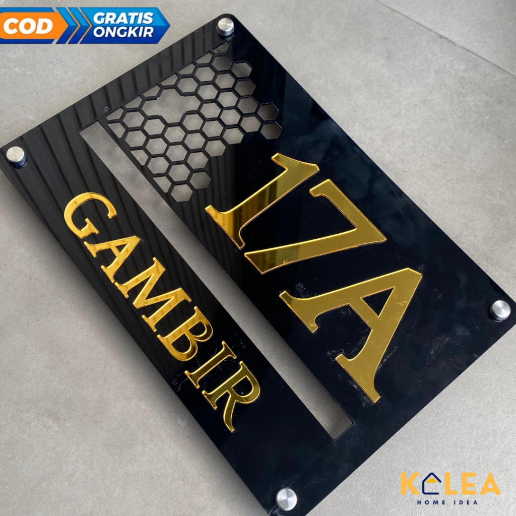 Gold Acrylic House Numbers | Minimalist Acrylic House Numbers ...