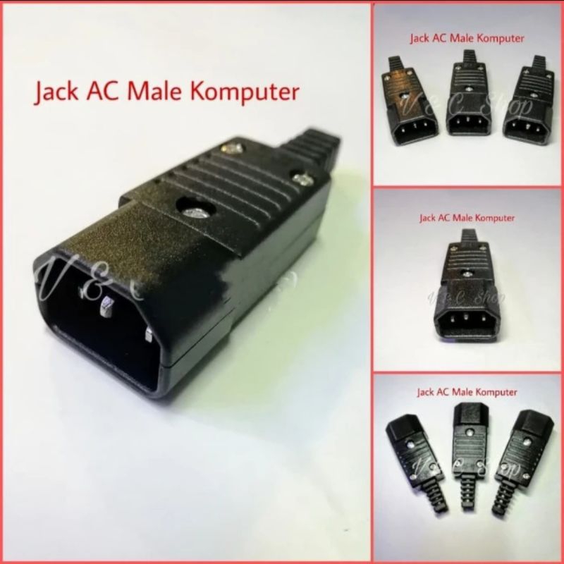 C14 Male Connector/Male Computer AC Jack/C14 Power AC Computer | Shopee ...