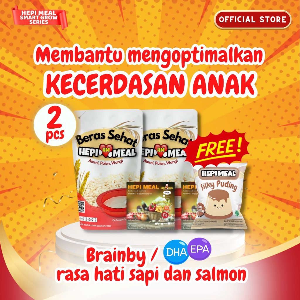 2 Sets of BRAINBY EPA DHA Hepi Meal Smart Grow MPASI Rice Porridge ...