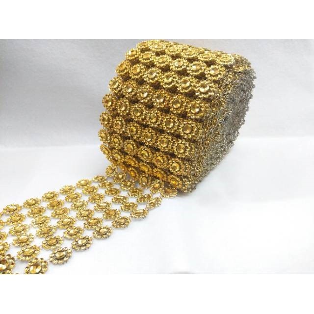 Gold motif Diamond - ROLL (+/-10 yard) | Shopee Philippines