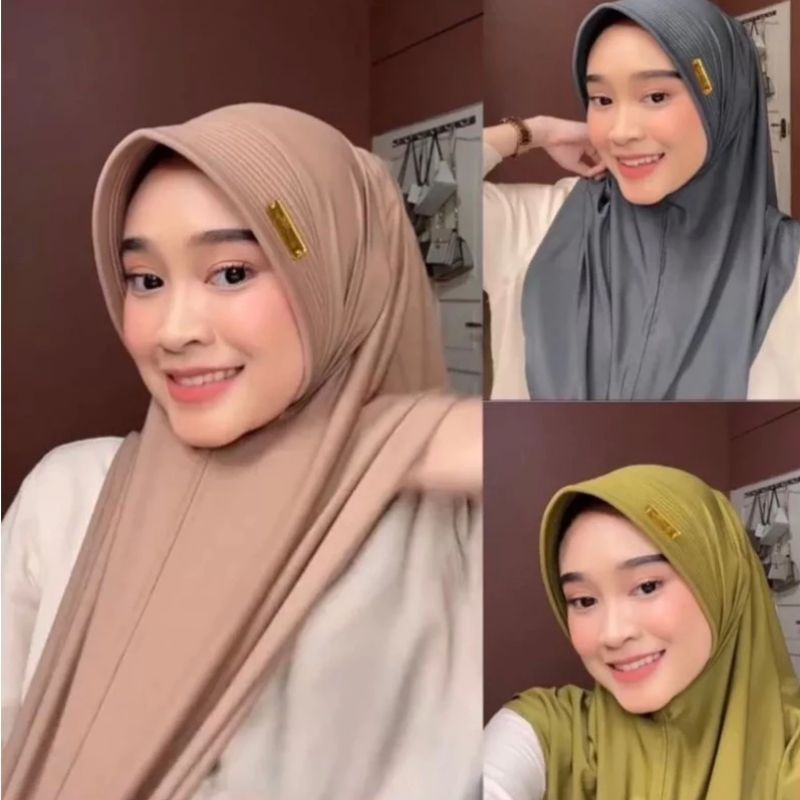 Us. Bergo HAMIDAH INSTANT HIJAB SIZE M GEDE CHEST NUTUP WITH PREMIUM METALLIC LOGO | Shopee ...