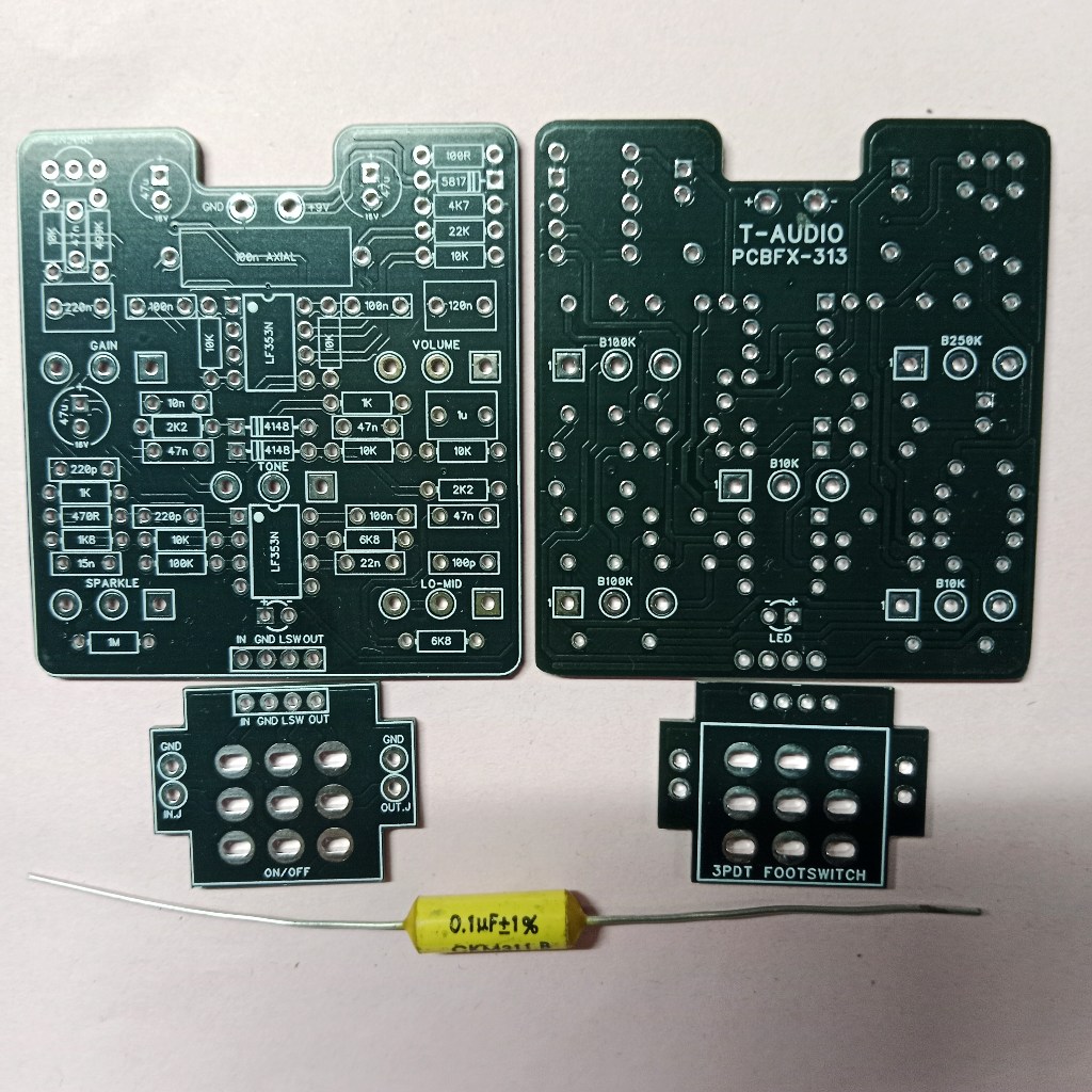 T-audio PCBFX-313 Based on Vemuram Butter Machine Overdrive Guitar ...