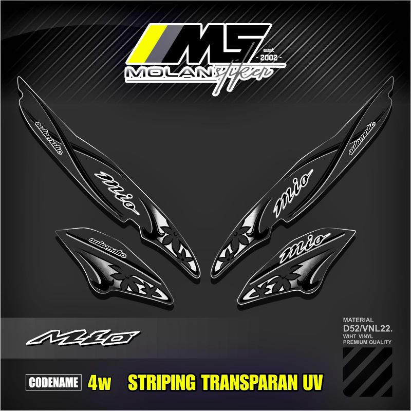 HITAM Decal Sticker Striping Variations Transparent Uv Mio Flower Mio ...