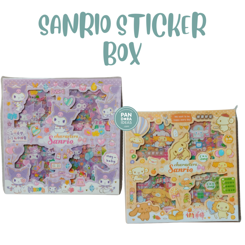 Sanrio Sticker Box | Waterproof Sanrio Kuromi Character Pax Sticker ...
