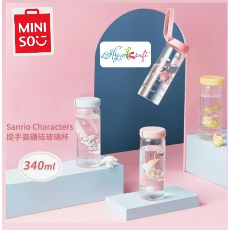 Miniso X Sanrio Cute Cartoon Hand Glass Sanrio HelloKitty Cinnamoroll ...