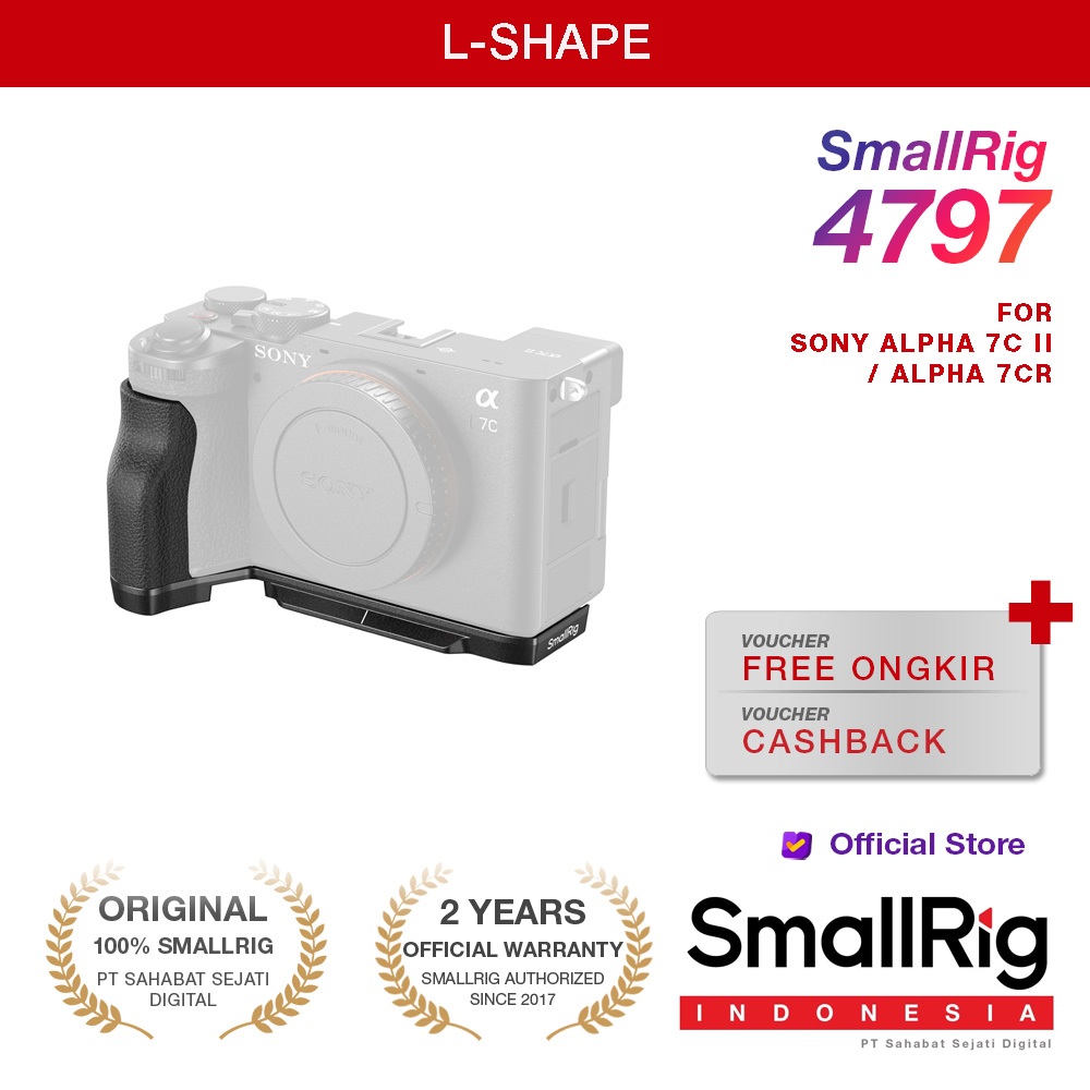Smallrig L-Shape Mount Plate with Silicone Handle for Sony Alpha 7C II ...