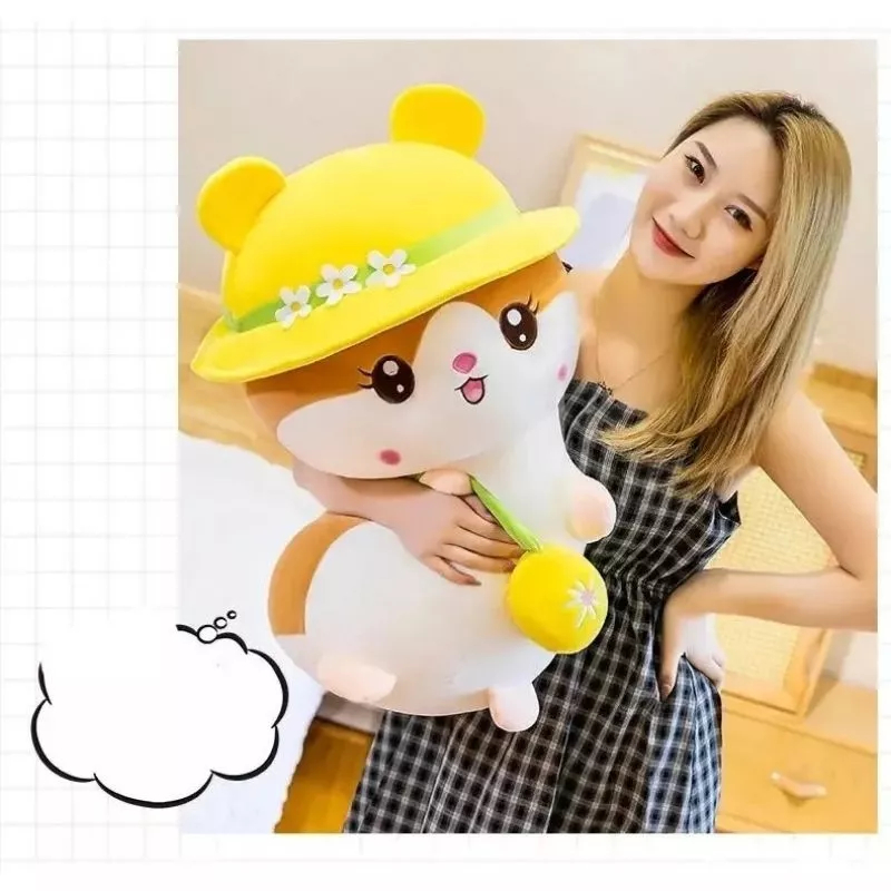 Cute Animal Hamster Doll With Hat And Baby Doll Bag For Birthday Gift ...