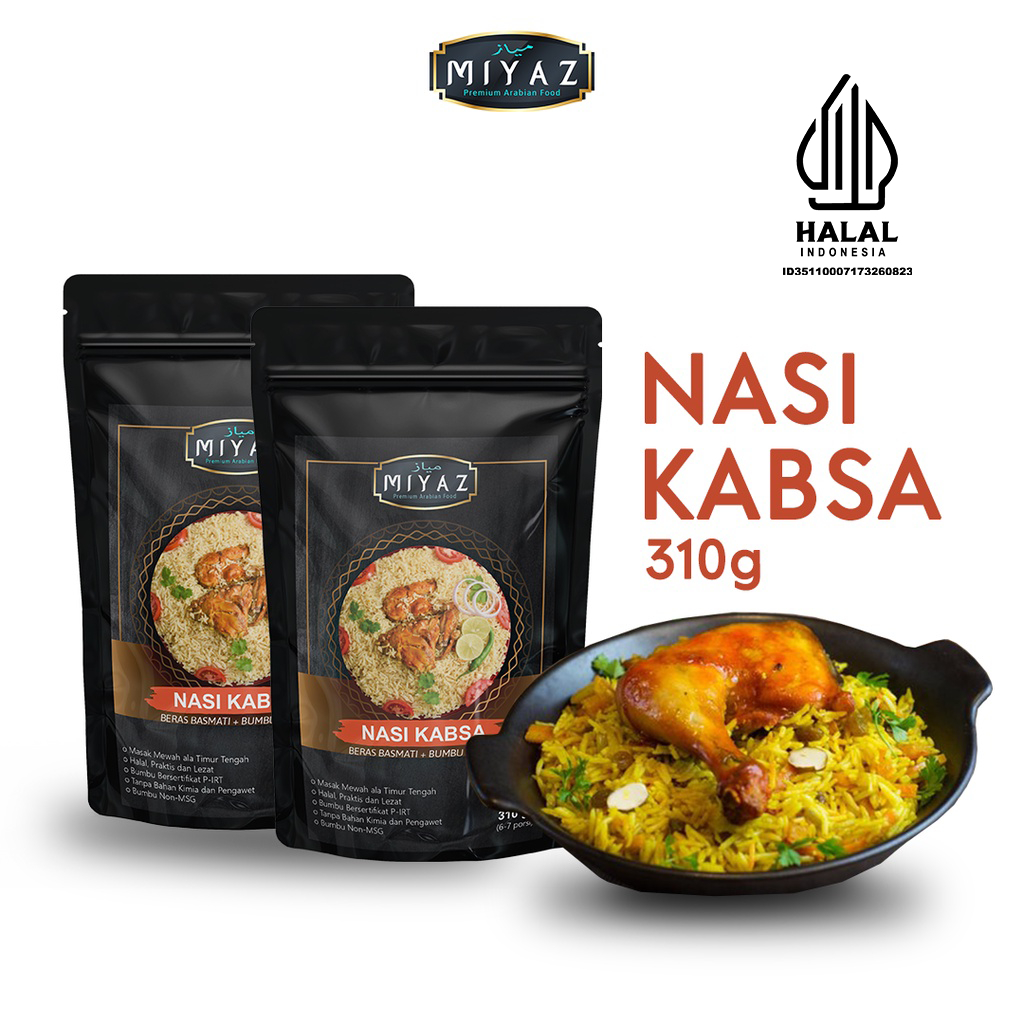 MIYAZ RICE KABSA RICE BASMATI INSTANT SEASONING [310GR] | Shopee ...
