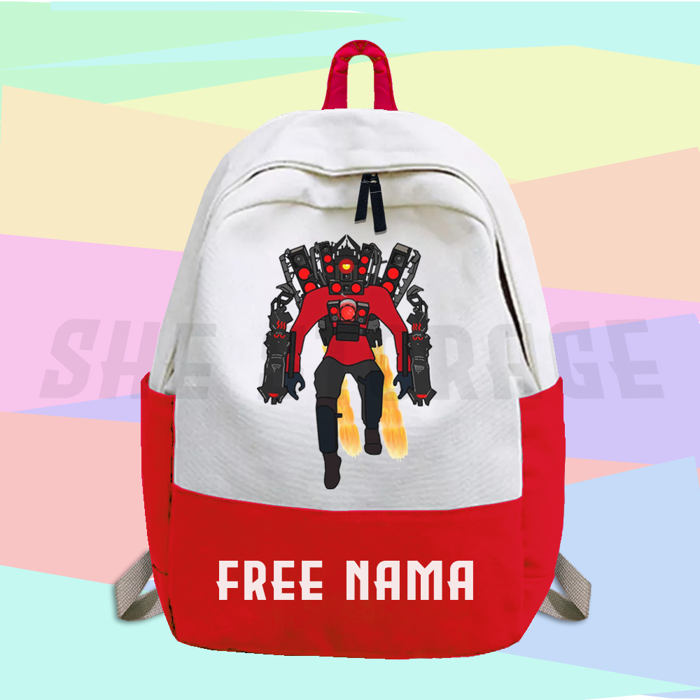 Children's BACKPACK BAG TITAN SPEAKERMAN UPGRADE SKIBIDI TOILET SCHOOL ...