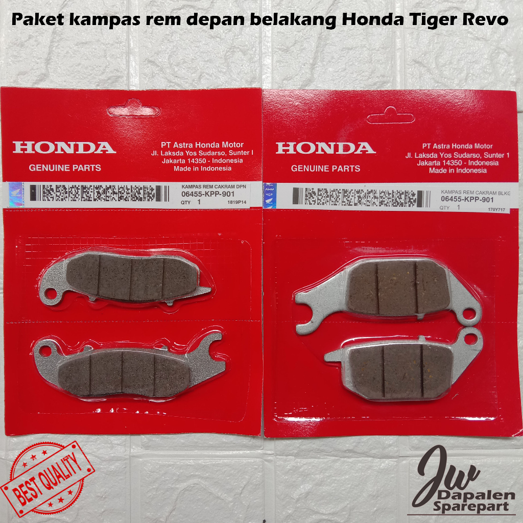 Tiger Revo Front Rear Dispad Brake Pad Package (KPP-KPP) | Shopee ...