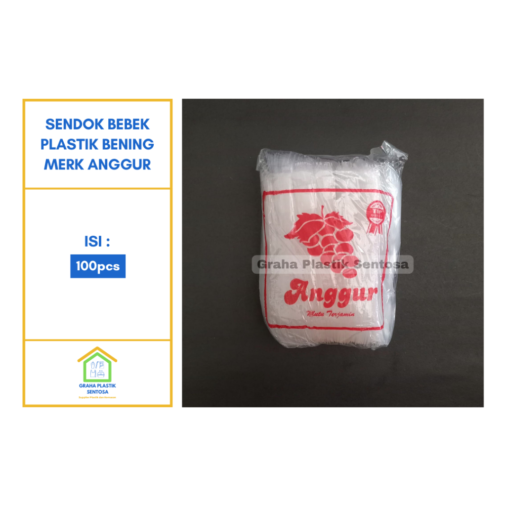 Grape Brand Clear Plastic Duck Spoons, 144 pcs | Shopee Philippines