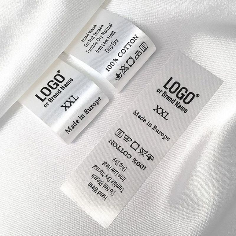 PUTIH White satin ribbon labels (min500pcs) custom name labels satin ...