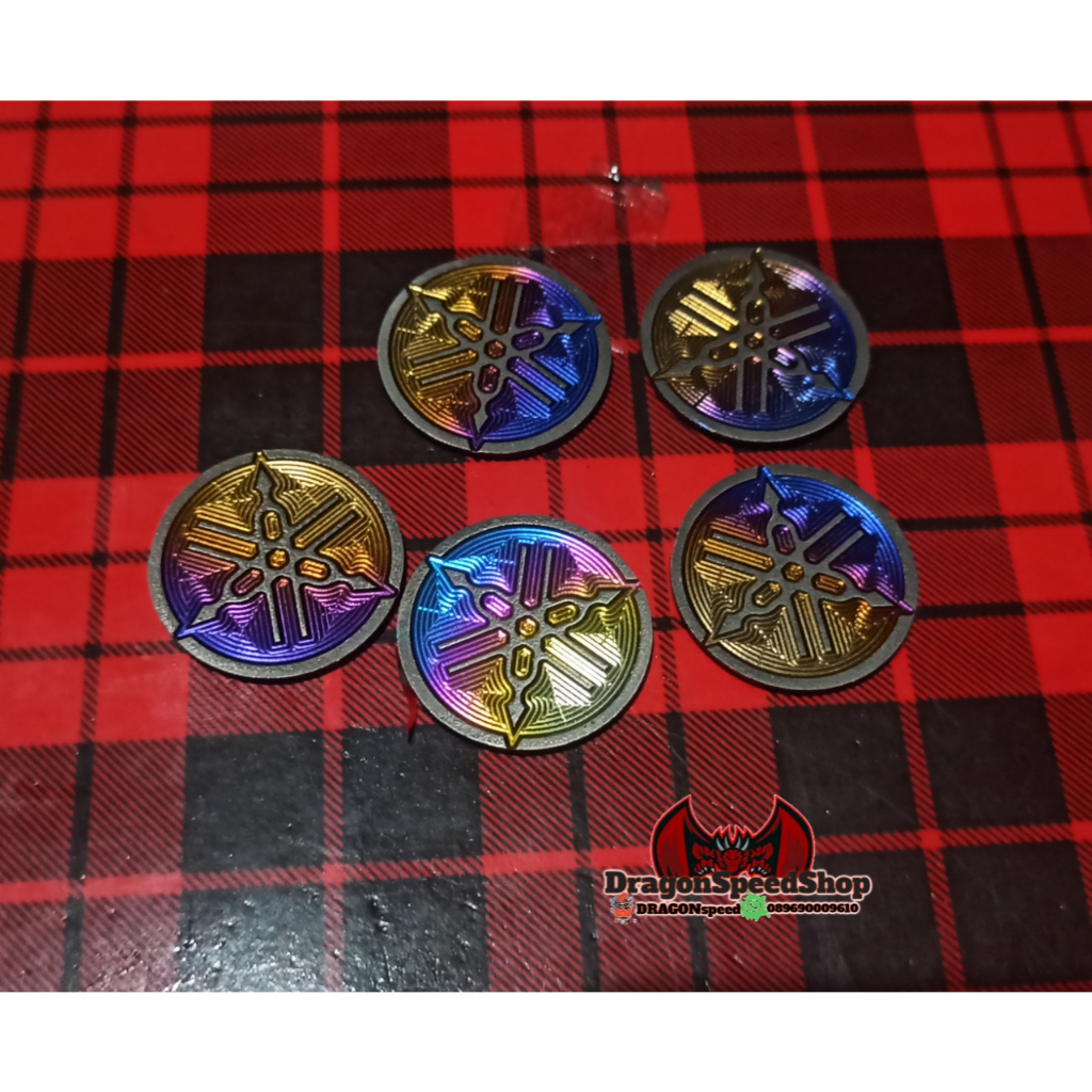 Yamaha Round logo titanium Emblem | Shopee Philippines
