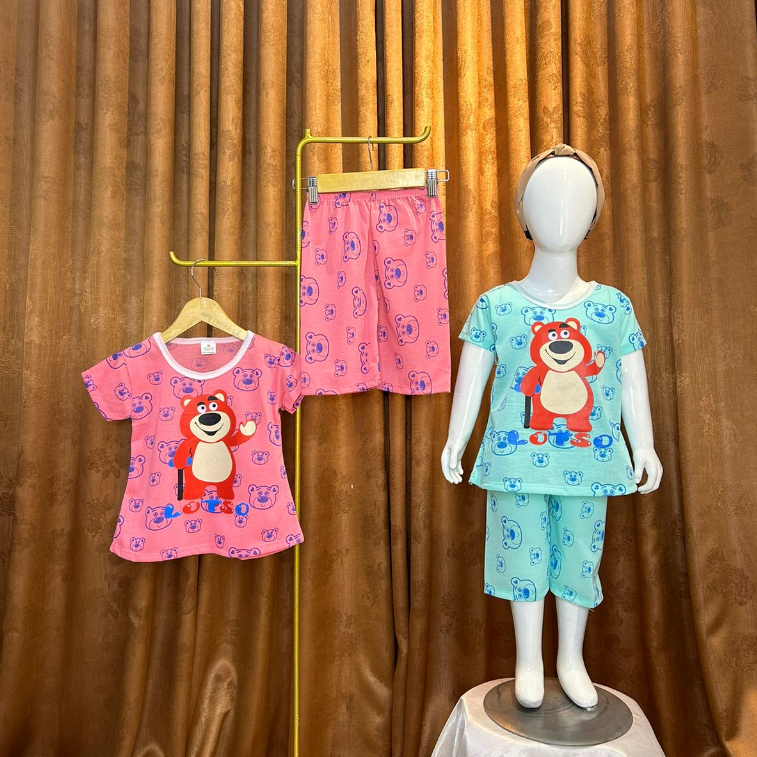 Viral lotso character girls' clothes aged 1 to 6 years | Shopee Philippines