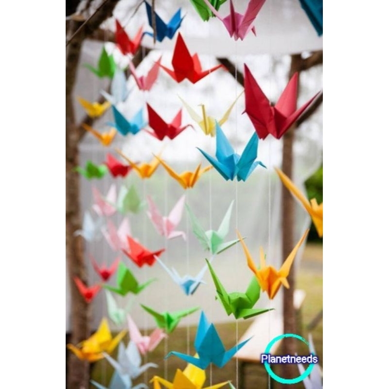 HIASAN DINDING Origami/origami Bird Paper Stork/Origami Crane Handmade ...