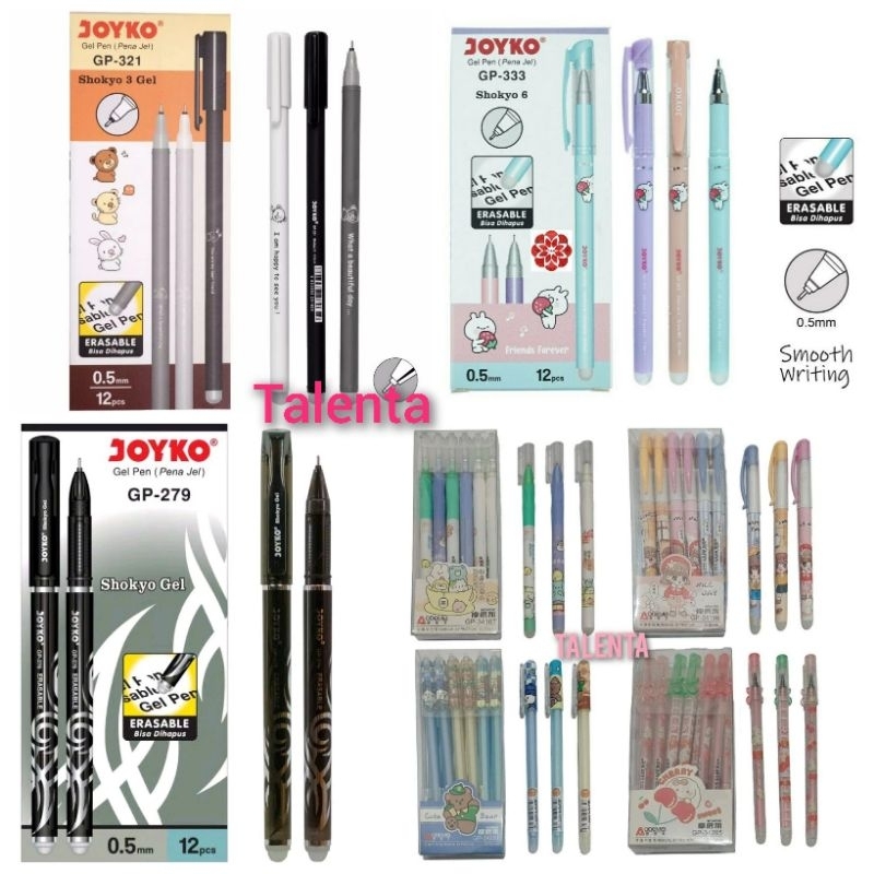 Joyko Gel Erasing Pen Shokyo 3 GP-321 0.5mm (1 Dozen) | Shopee Philippines
