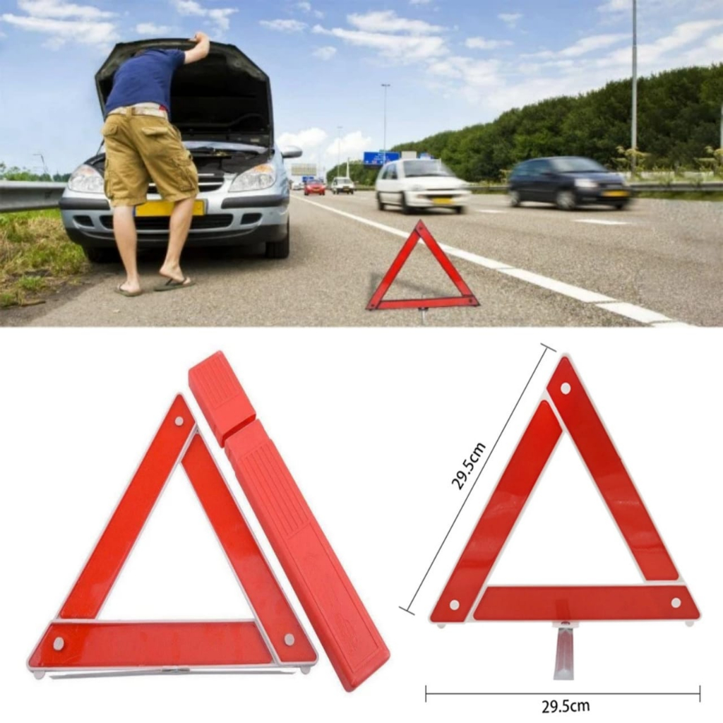 Emergency Reflector Safety Triangle Folding Hazard Warning Sign Car ...