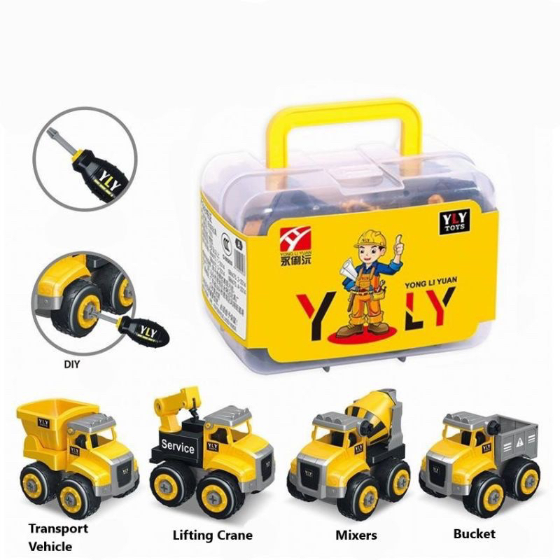 DIY Building Blocks Series Box Educational Truck Toys for Children, Disassemble and Reassemble ...