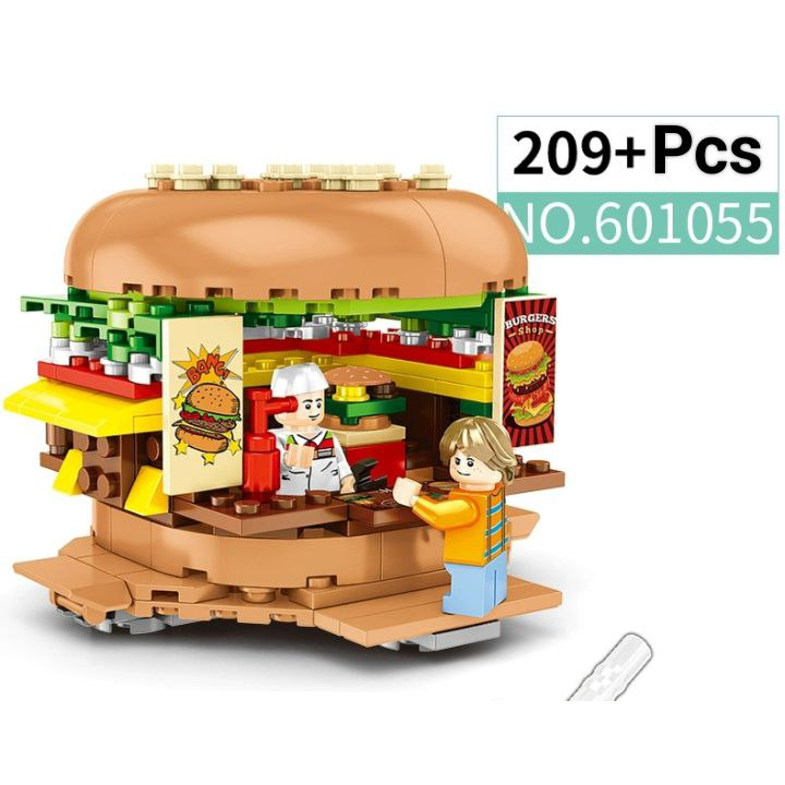 SEMBO BLOCK BURGER SHOP TOY 601055 | Shopee Philippines