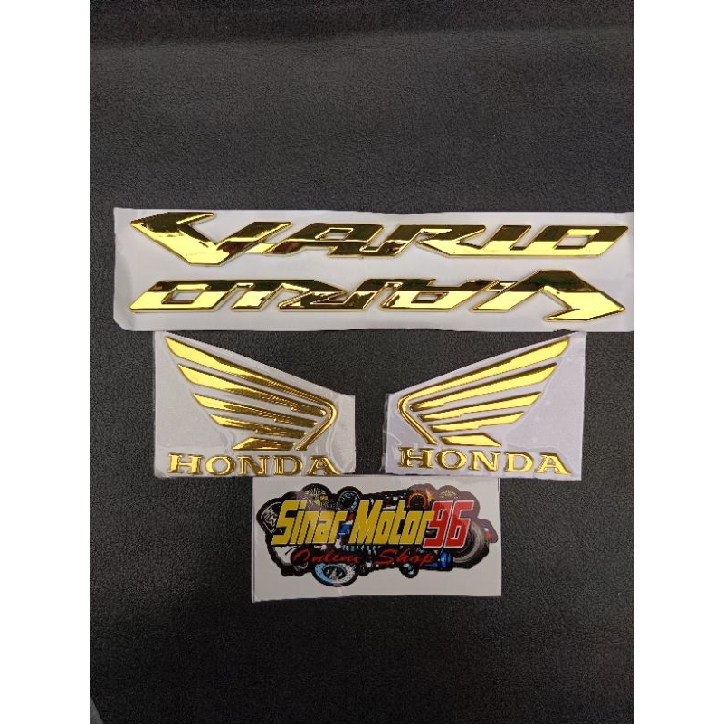 Vario STICKER LOGO EMBLEM HARD embossed PLUS VARIO FRONT WING LOGO ...
