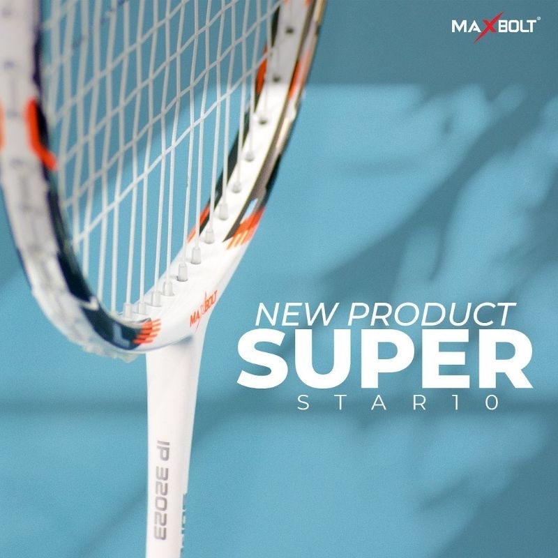 Maxbolt Superstar 10 Badminton Racket Original 43 Lbs Free Bag And ...
