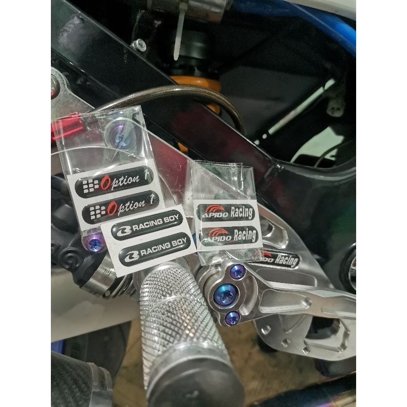 Emblem/sticker RESIN UNDERBONE OPTION 1 APIDO RACING Boy | Shopee ...