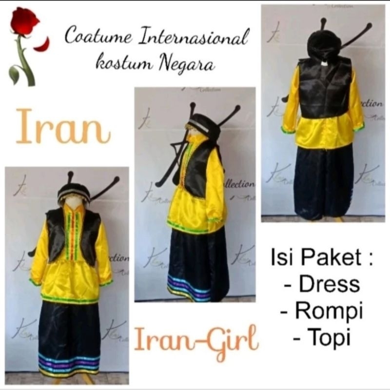 Children's Iranian Girl Country International Traditional Clothes ...