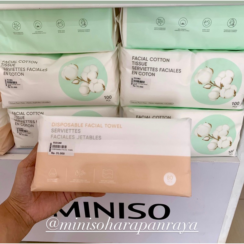 Miniso FACIAL COTTON TISSUE | Shopee Philippines