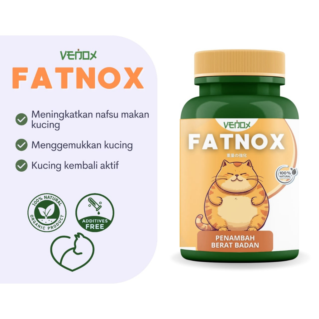 FATNOX 1 CAPSULE - Venox Vitamin for Cats, Body Fat and Appetite ...