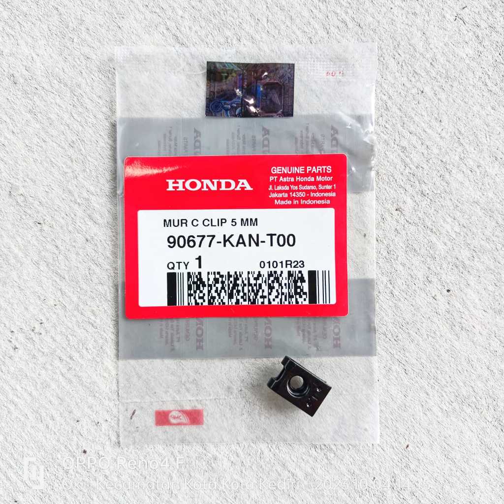 Clip-Clip Nut Bolt Body-Bodi 5-MM Ori-Original AHM 90677-KAN-T00 ...