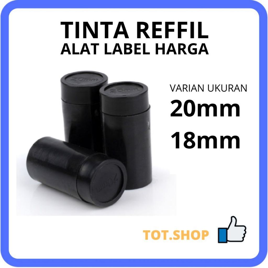 18mm 20mm Price Label Tool Ink Reffil for Single Double Price Labeller ...