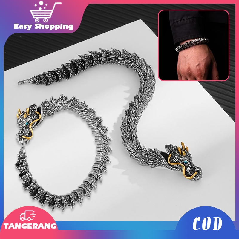 20cm Dragon Chain Bracelet / Men's Dragon Bracelet / Dragon Head Chain ...