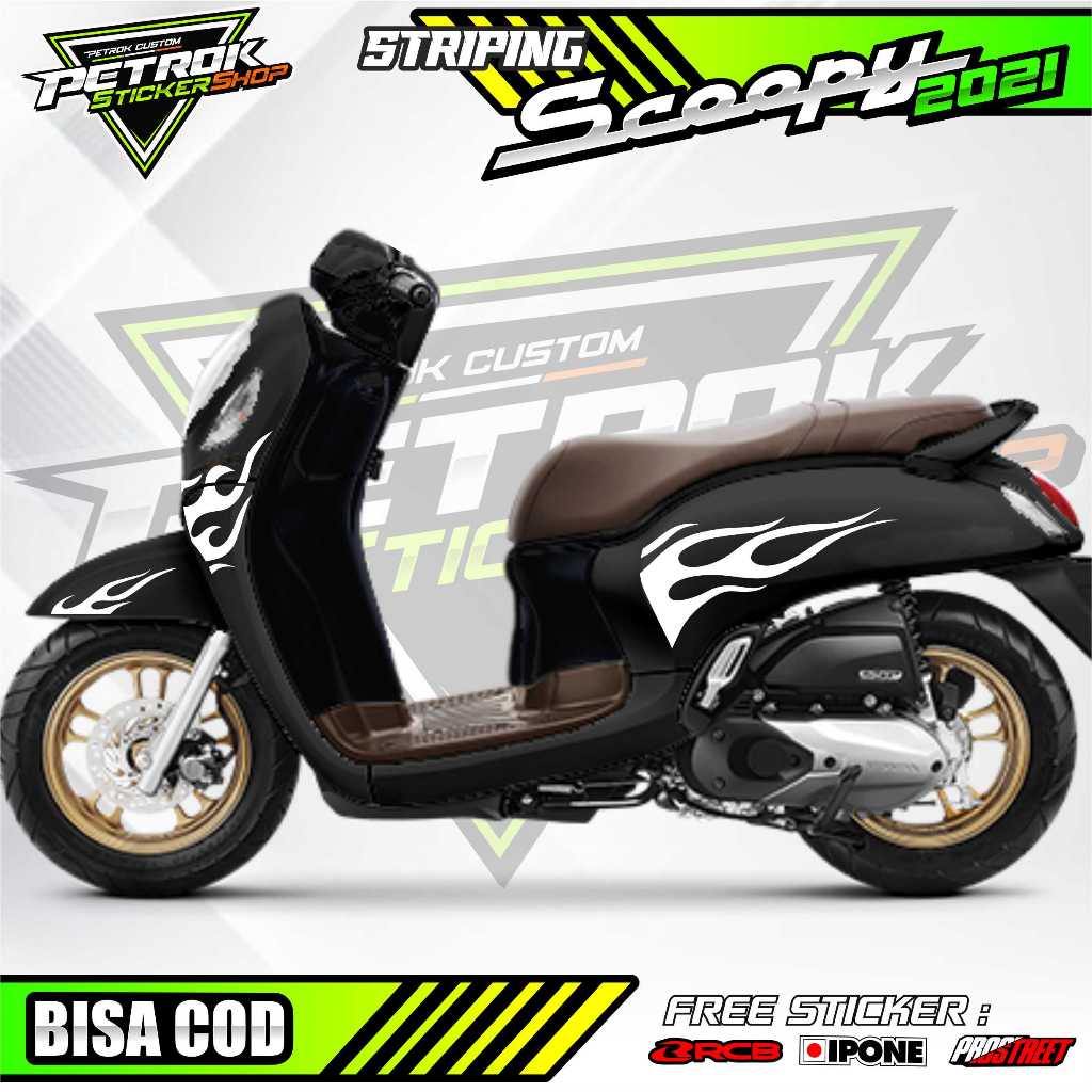 STRIPING VARIATIONS LIST HONDA SCOOPY 2021 FIRE DESIGN / 2021 SCOOPY ...