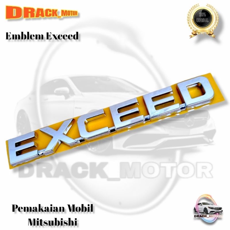 Original Excced Chrome Writing Emblem / Original Exceed Writing Emblem ...