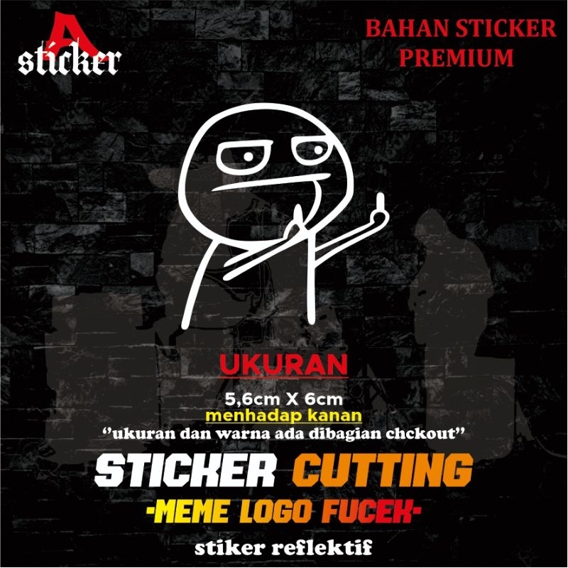Sticker STICKER CUTTING LOGO MEME FUCEK VIRAL Right | Shopee Philippines